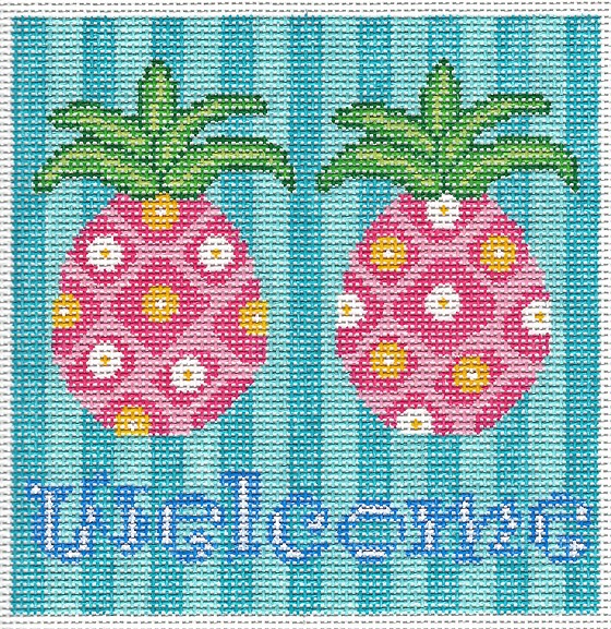Pineapple Welcome Saying – Seaside Needlepoint
