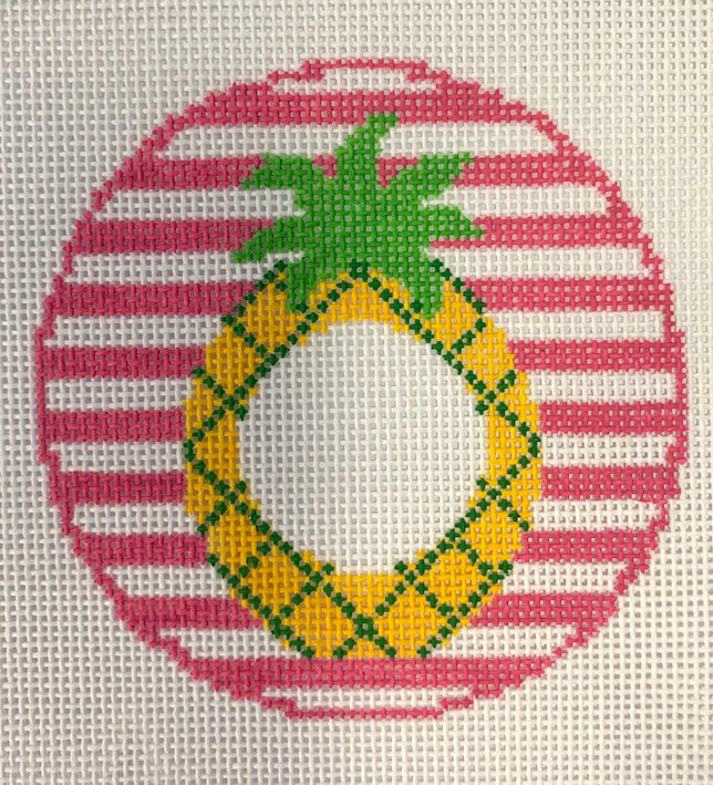 Pineapple Round – Seaside Needlepoint