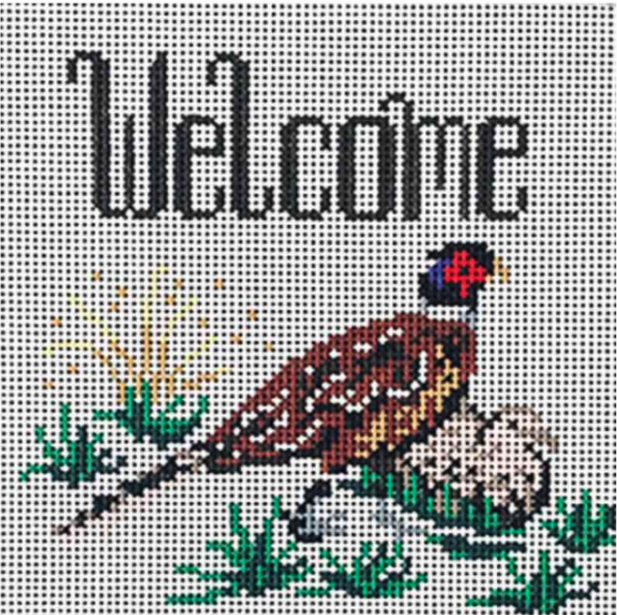 Welcome Pheasant Pair – Seaside Needlepoint