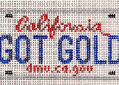 California Got Gold License Plate – Seaside Needlepoint