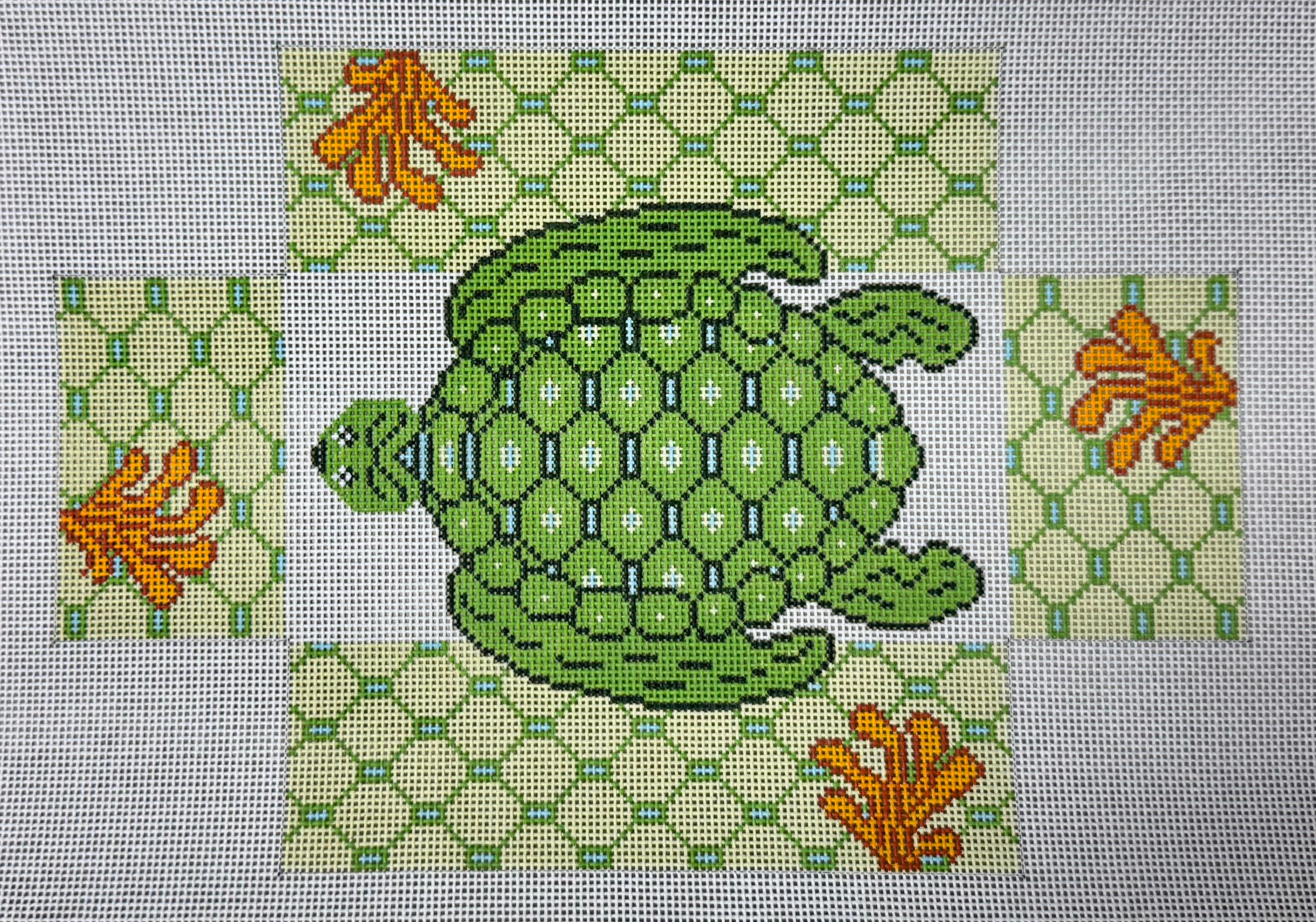 Sea Turtle Brick Cover – Seaside Needlepoint