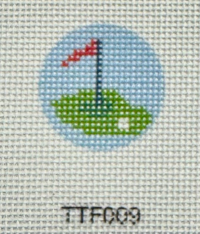 Golf Key Fob Insert – Seaside Needlepoint