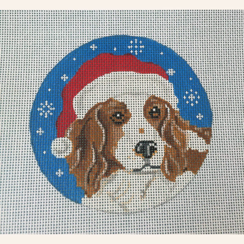 Welsh Springer Santa – Seaside Needlepoint