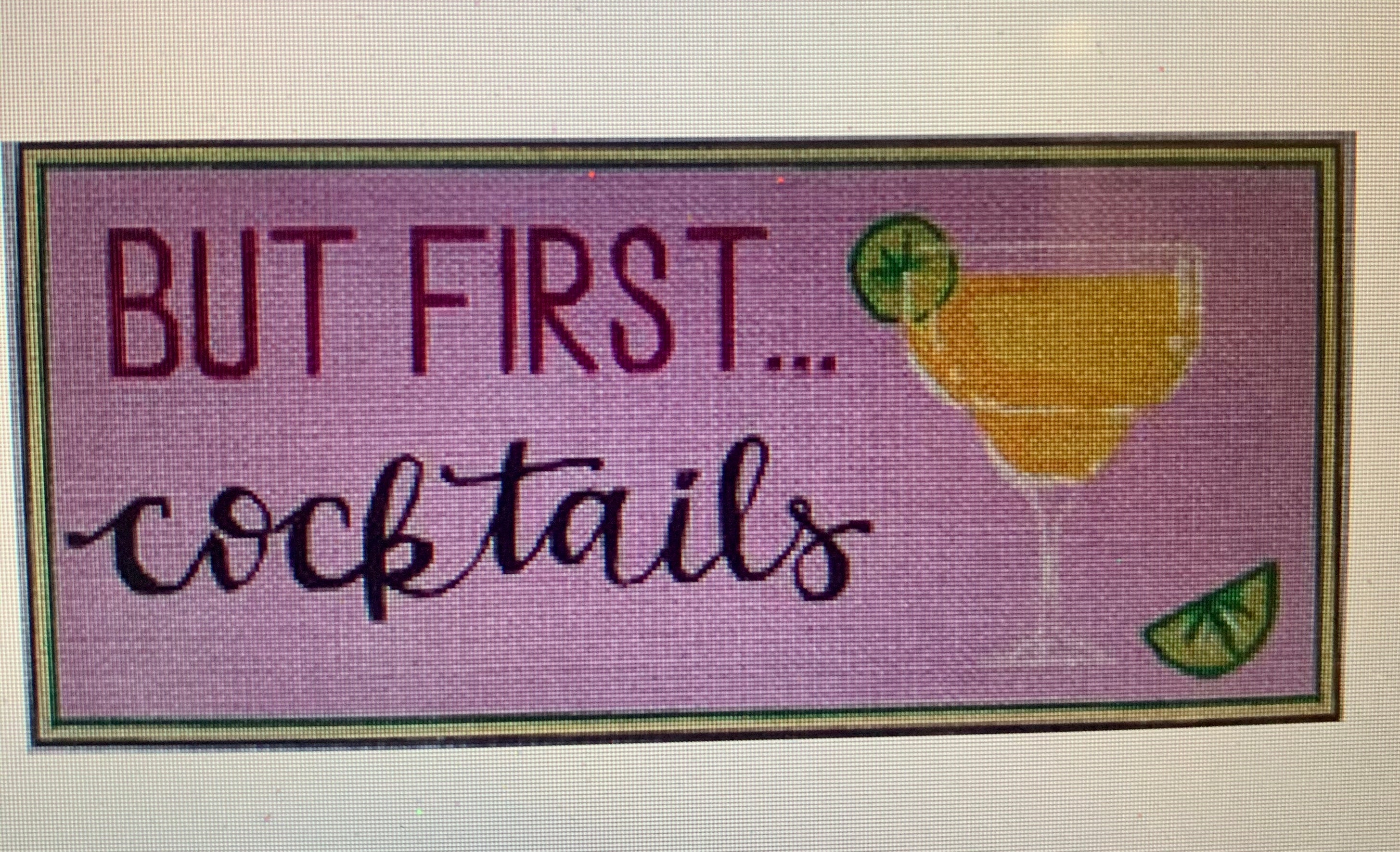 But First Cocktails – Seaside Needlepoint
