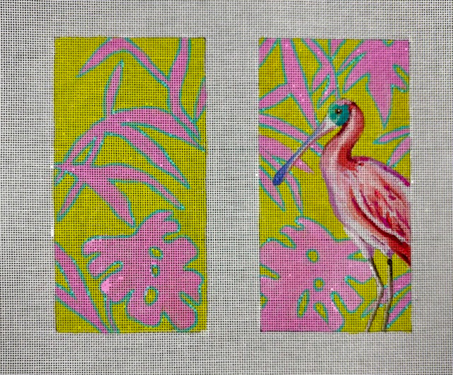 Spoonbill Double Eyeglass Case – Seaside Needlepoint