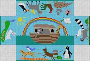 Noah's Ark Brick Cover – Seaside Needlepoint