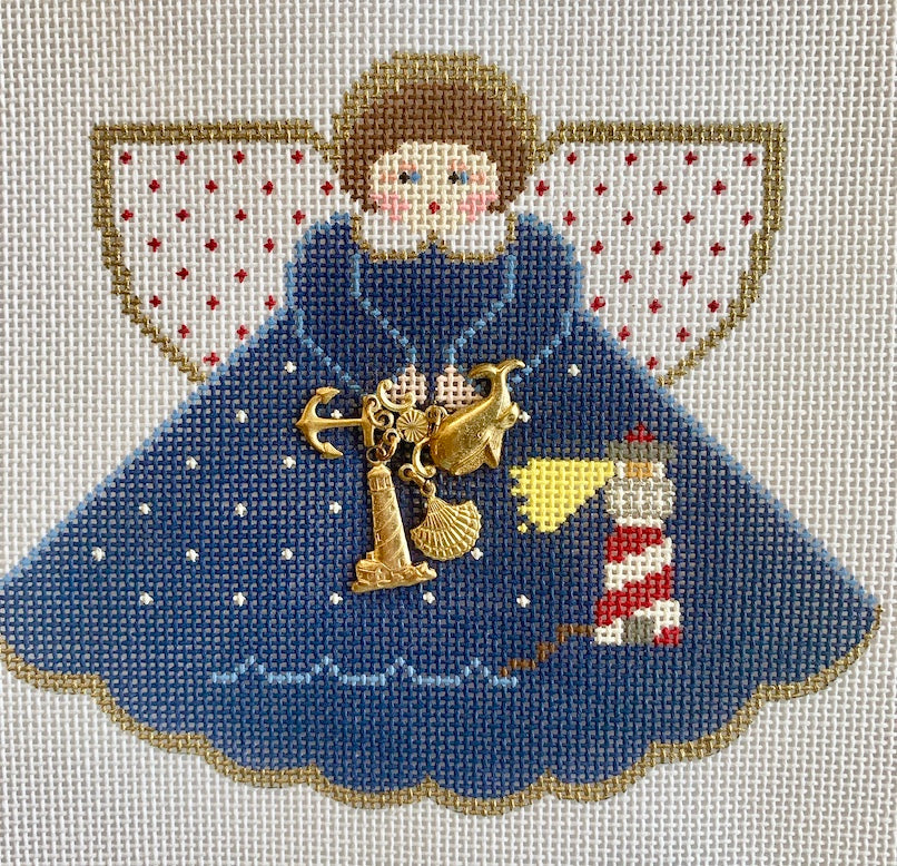 Lighthouse Lady Angel – Seaside Needlepoint
