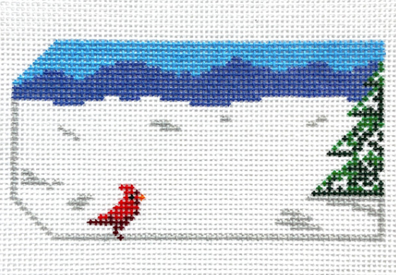 Cardinal Name Tag – Seaside Needlepoint