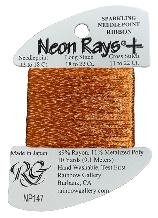 Neon Rays Plus | NP147 Persimmon – Seaside Needlepoint