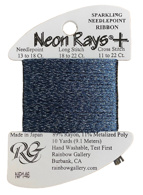Neon Rays Plus | NP146 French Blue – Seaside Needlepoint
