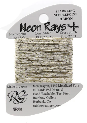 Neon Rays Plus | NP201 Gold Sparkle – Seaside Needlepoint