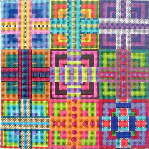 Ribbon Squares – Seaside Needlepoint