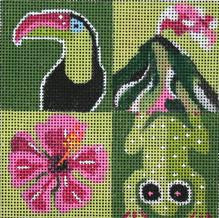 Costa Rica Travel Coaster – Seaside Needlepoint