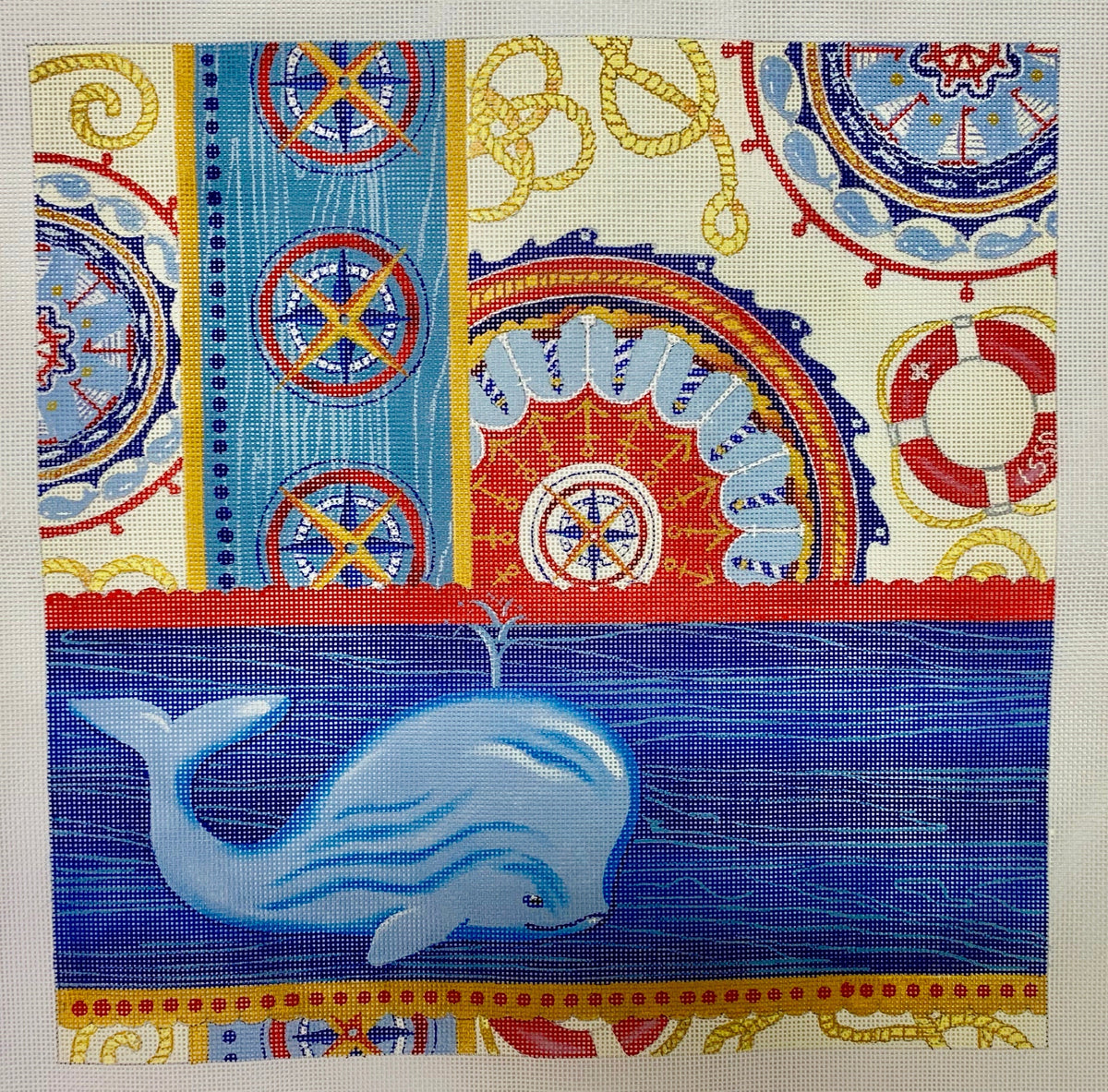 Nautical Whale – Seaside Needlepoint
